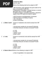 CTT EXAMINATION REVIEWER - Compilation of MCQs | PDF | Value Added Tax ...