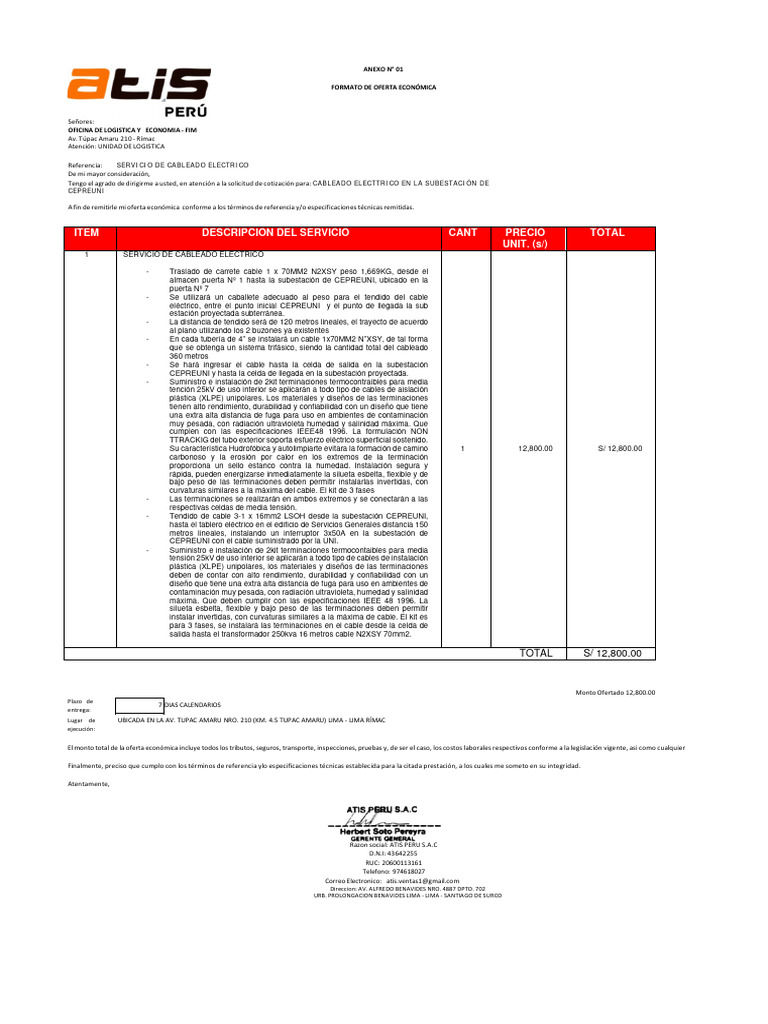 Atis - Instalaciones Electricas | PDF