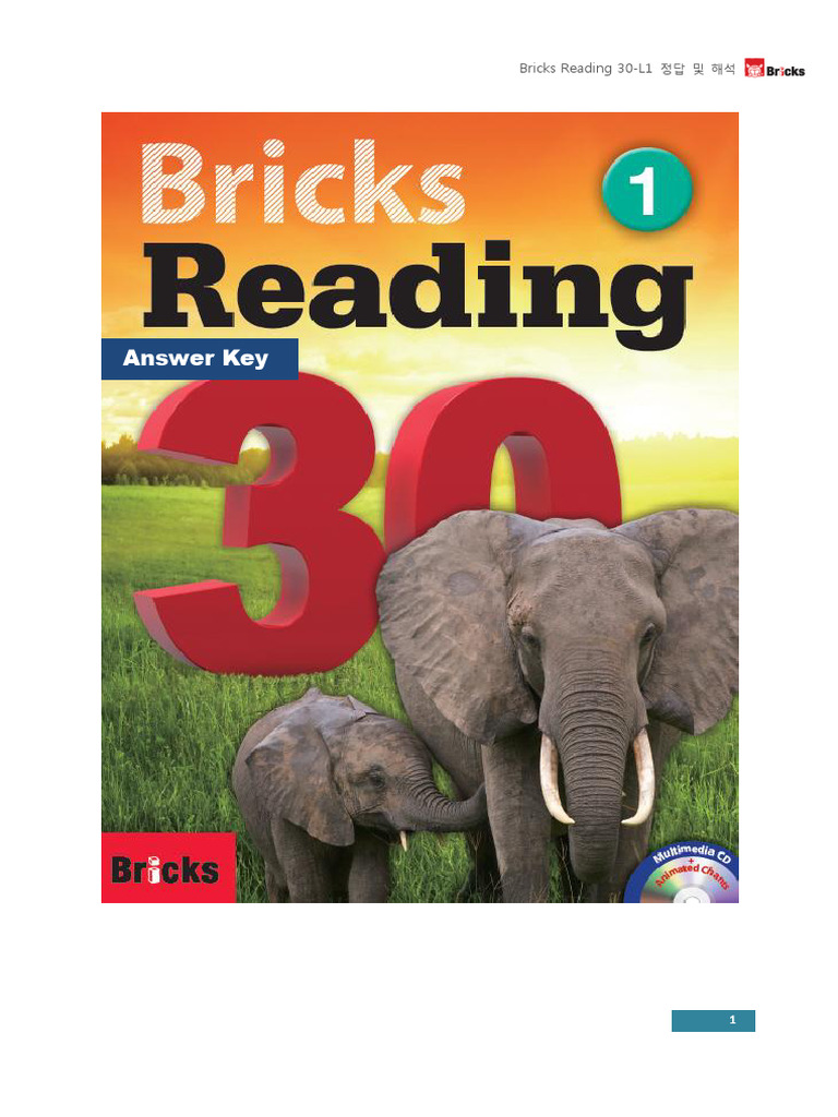 Bricks Reading 30 Level 1 - SB Answer Key | PDF | Language Arts & Discipline