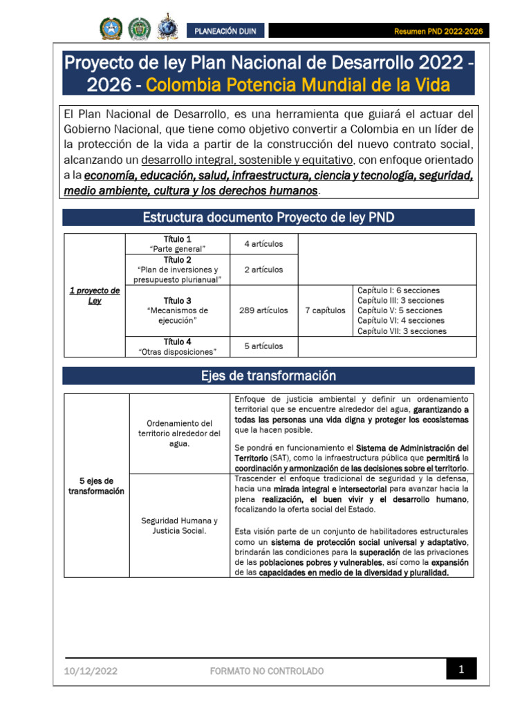 Tips PND v2 | PDF | Infraestructura | Derechos humanos