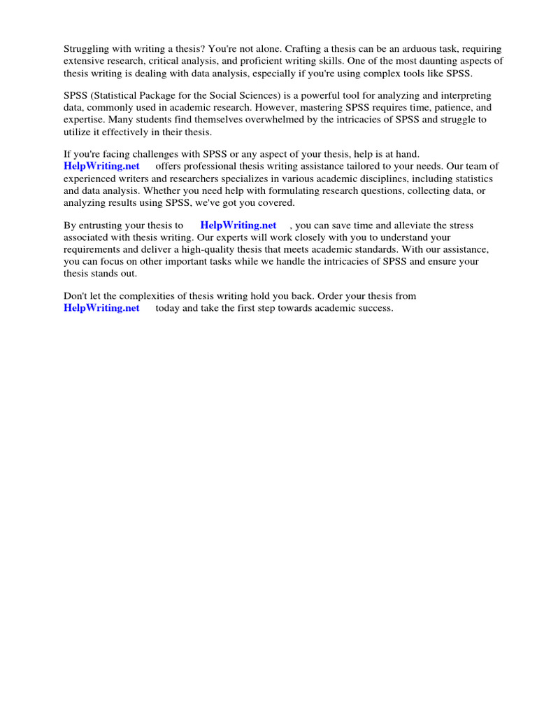Thesis Tools Spss | PDF