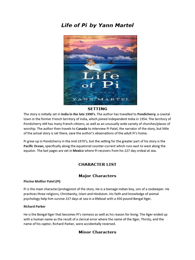 Life of Pi - Best Notes | PDF