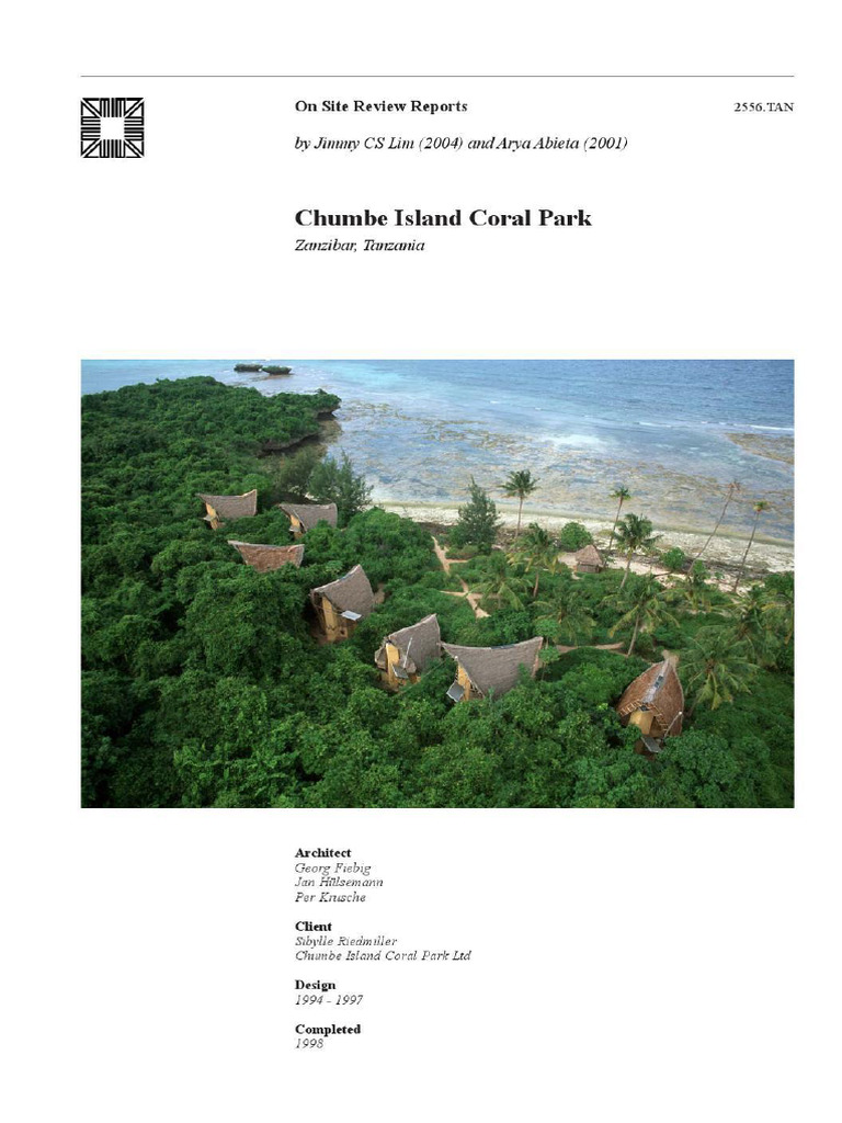 PDF Chumbe Island Coral Park Architecture - Compress | PDF