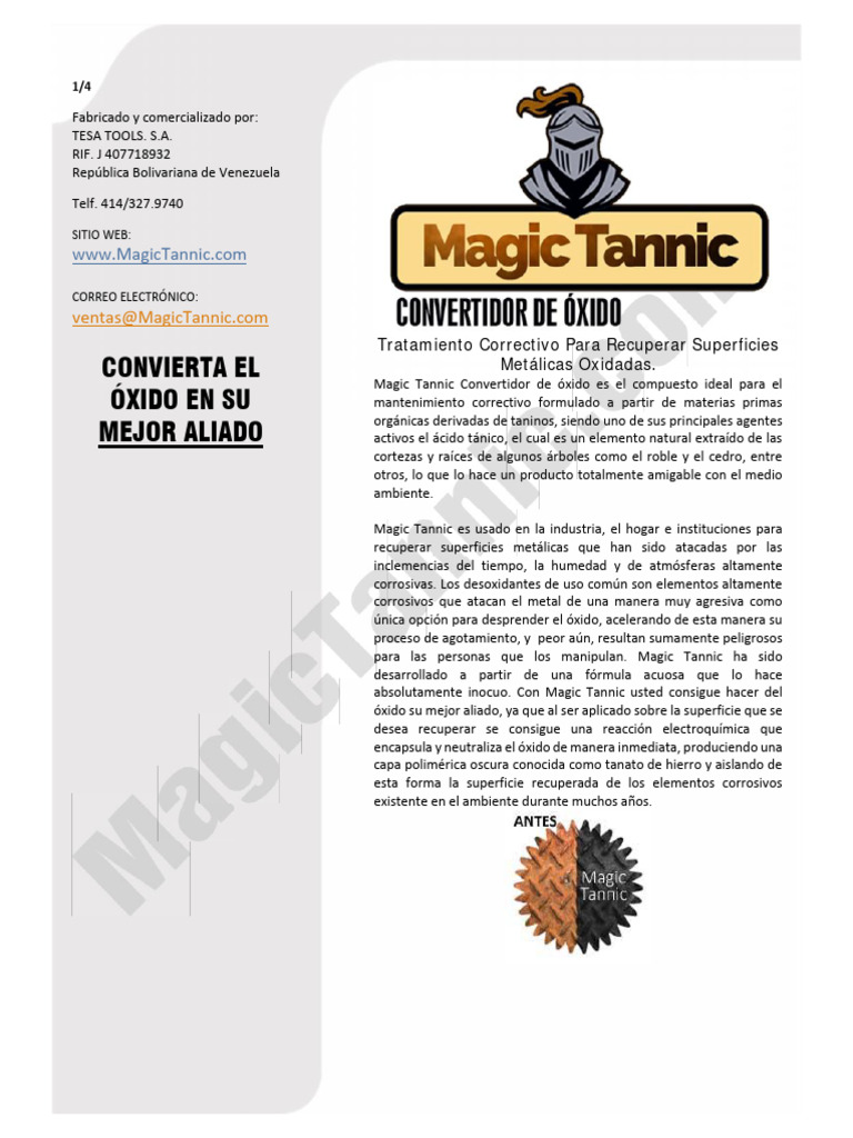 Ficha Tecnica PDF 10 03 2020 | PDF | Corrosión | Agua