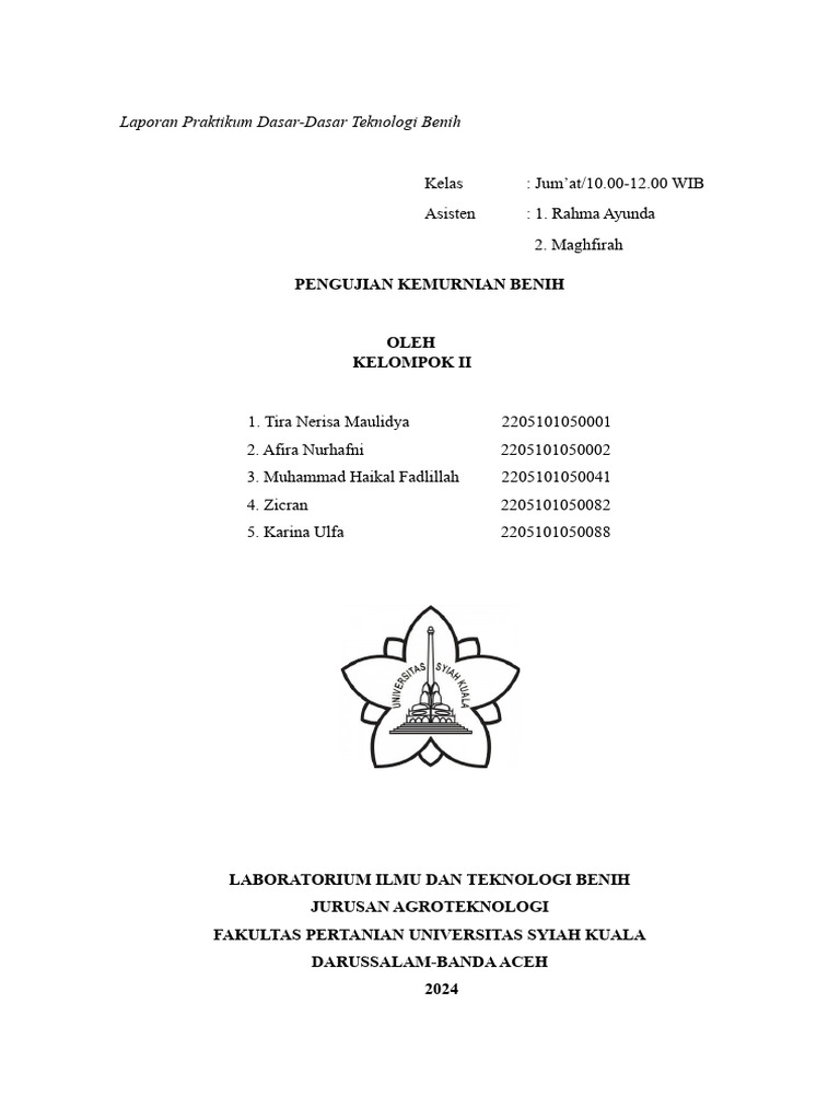 Laprak Kemurnian Benih BR2 | PDF