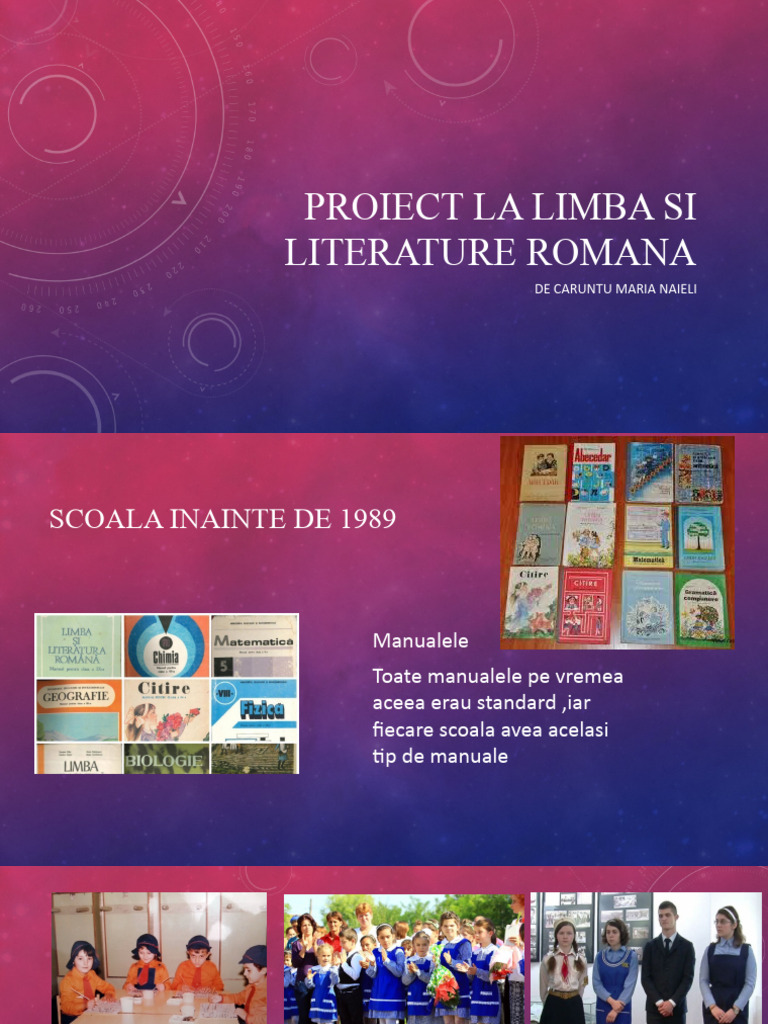 Proiect La Limba Si Literature Romana | PDF