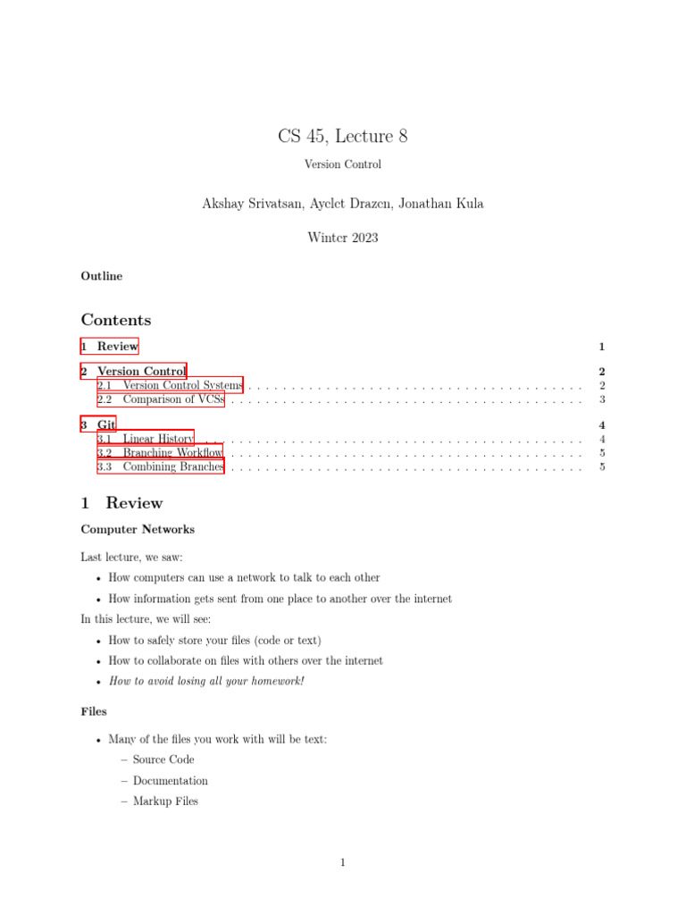 8 Version Control Notes Pdf Version Control Computer File