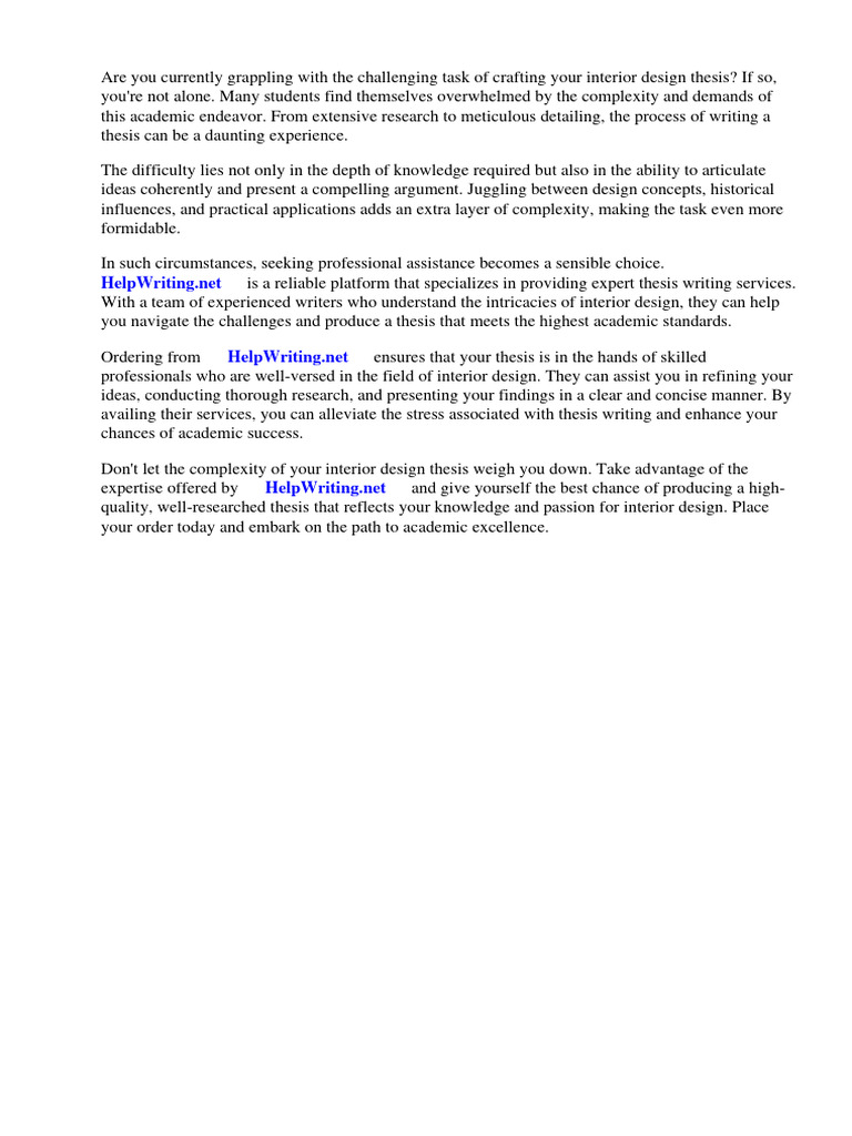 Interior Design Thesis Ideas | PDF | Internet & Web | World Wide Web