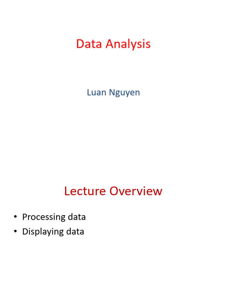 W5 Data Analysis | PDF | Statistics | Hypothesis