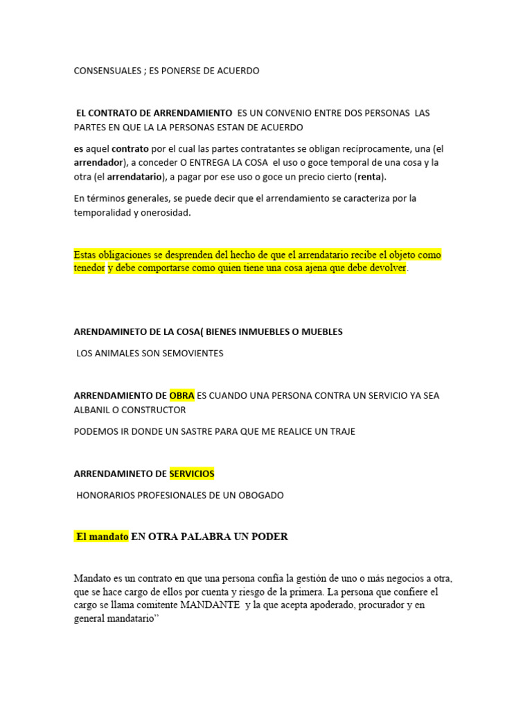 Tipos de Contratos Legales | PDF | Derecho privado | Ley común