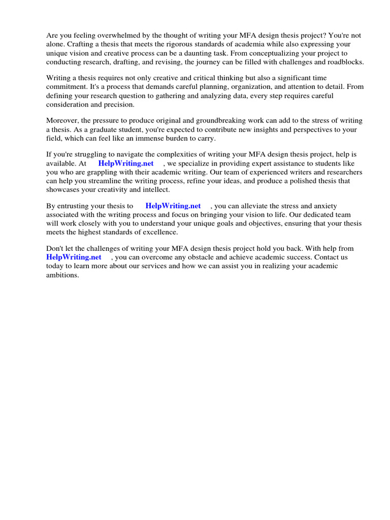 Mfa Design Thesis Projects | PDF | Design | Graphic Design