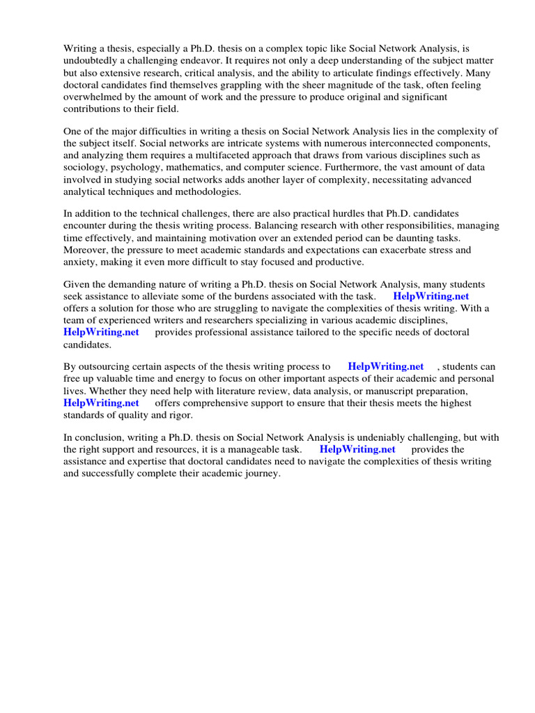 PHD Thesis Social Network Analysis | PDF | Facebook | Linked In PHD Thesis Social Network Analysis | PDF | Facebook | Linked In