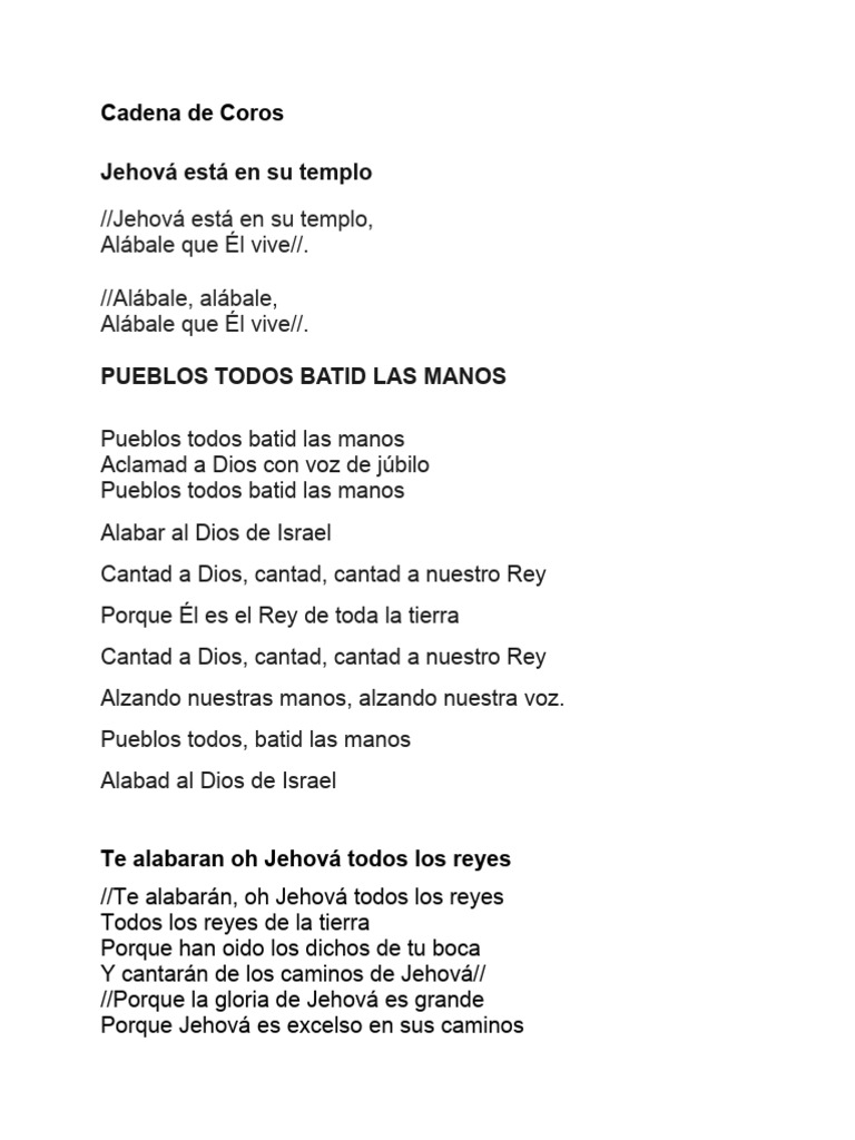 Cadena de Coros | PDF