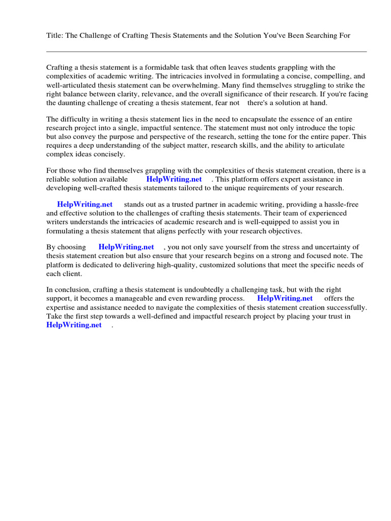 Practice Creating Thesis Statements | PDF | Essays | Thesis