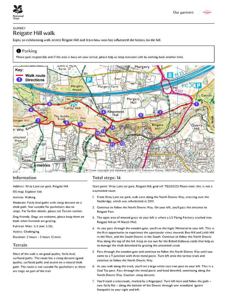 Reigate Hill Walk Walking | PDF | Land Transport | Transport