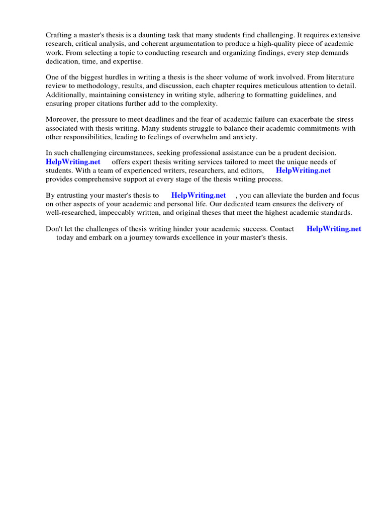 Writing My Masters Thesis | PDF | Thesis | Physical Sciences