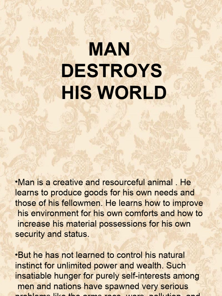 Man Destroys His World | PDF | Social Science | History