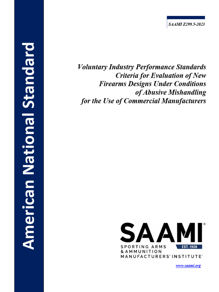 SAAMI Z299.5 2023 Abusive Mishandling Approved 9-25-2023 | PDF ...
