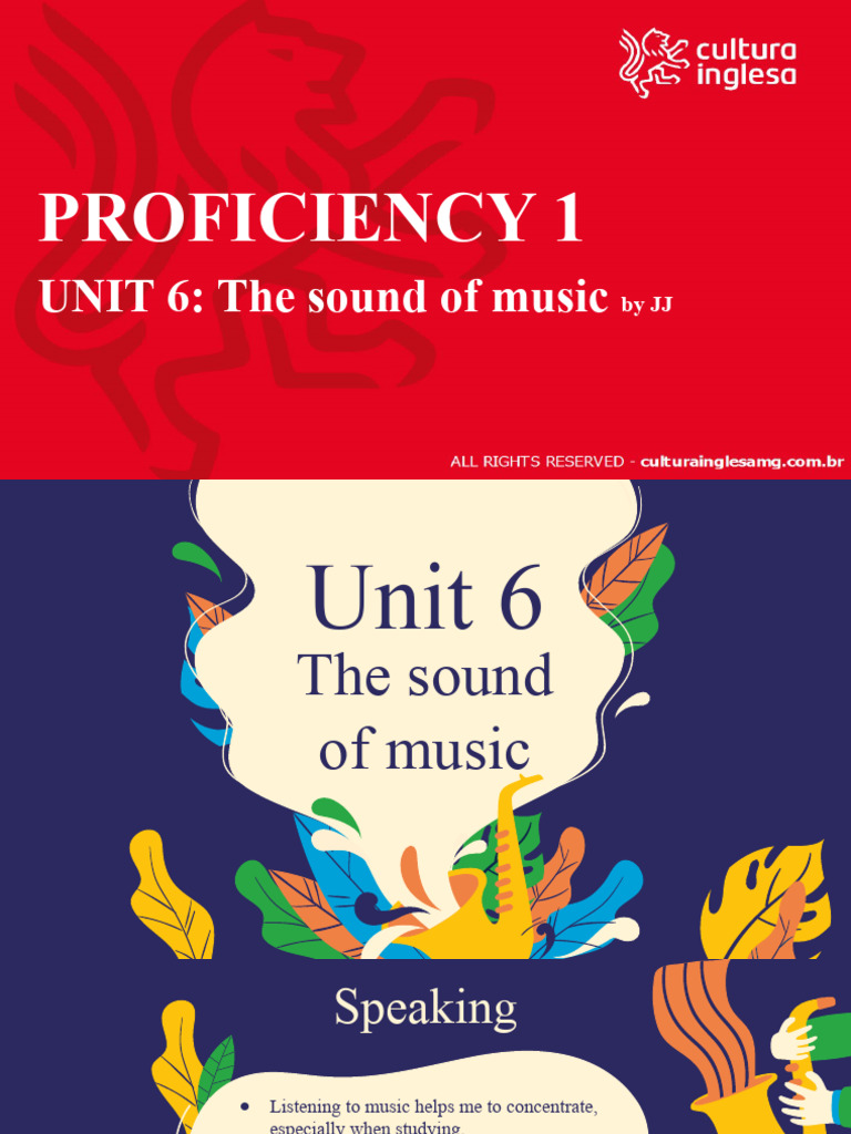 PROFICIENCY 1 UNIT 6 (The Sound of Music) | PDF