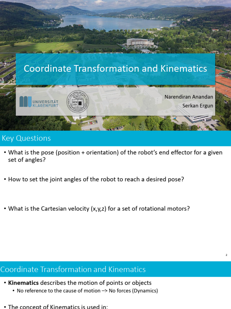 Lec5-Coordinate Transformation and Kinematics | PDF