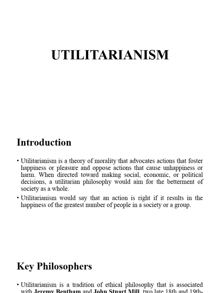 Utlilitarianism | PDF | Utilitarianism | Pleasure
