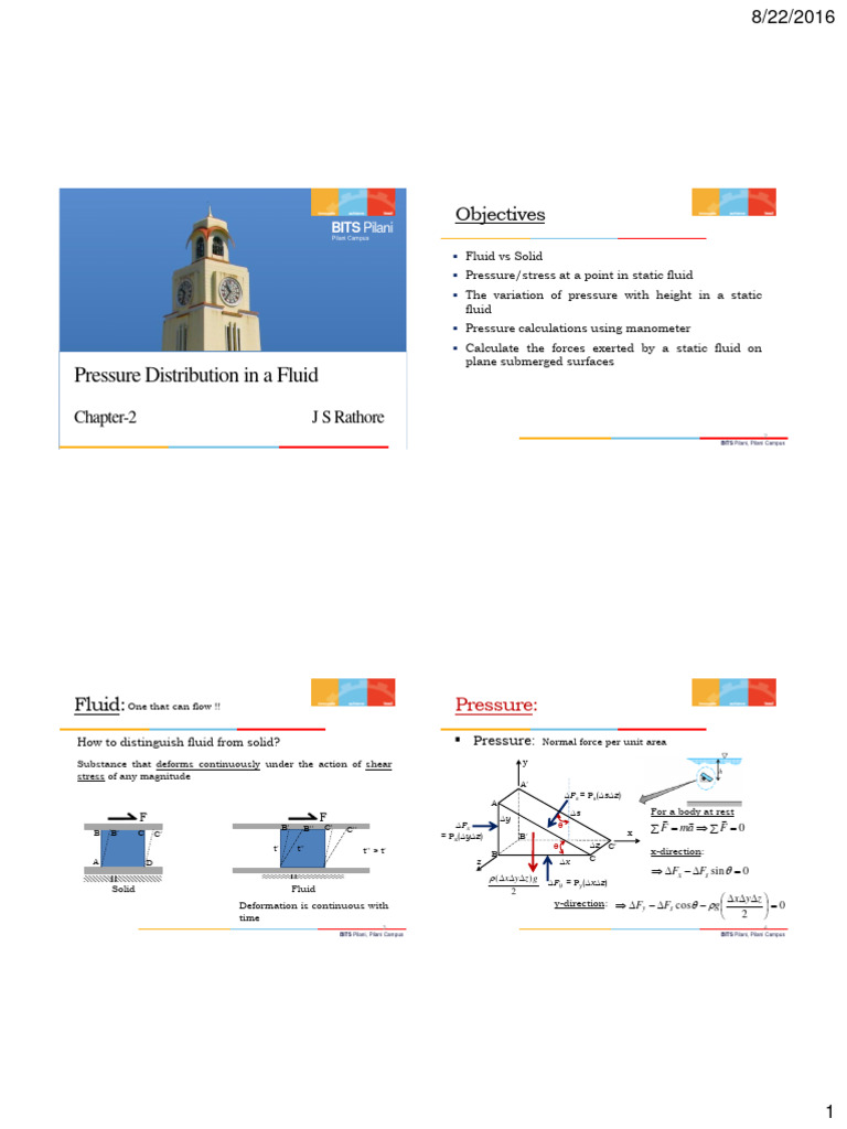 Chapter 2 Merged | PDF | Pressure | Pressure Measurement