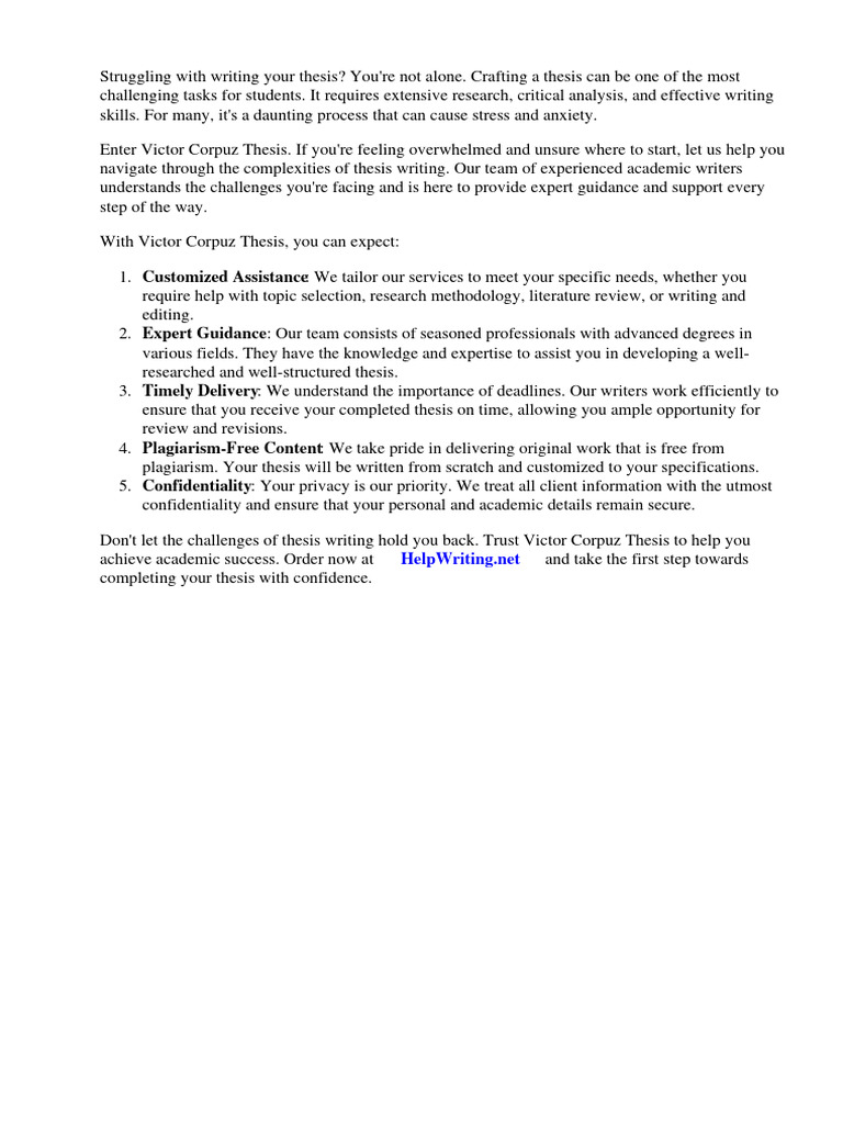 Victor Corpuz Thesis | PDF | Expert | Thesis