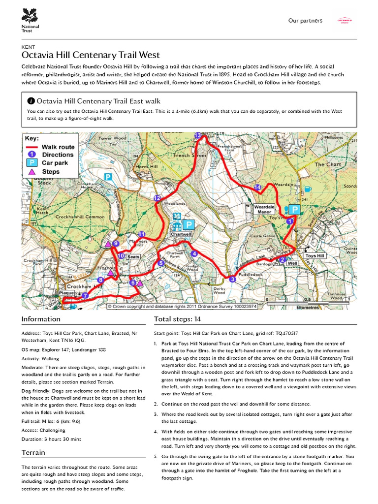 Octavia Hill Centenary Trail West Walking | PDF | Trail | Land Transport