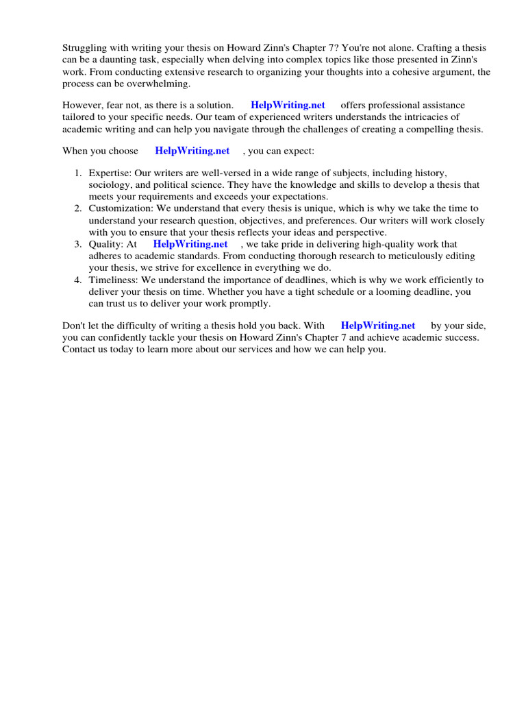 Howard Zinn Chapter 7 Thesis | PDF | Thesis | Trail Of Tears Howard Zinn Chapter 7 Thesis | PDF | Thesis | Trail Of Tears