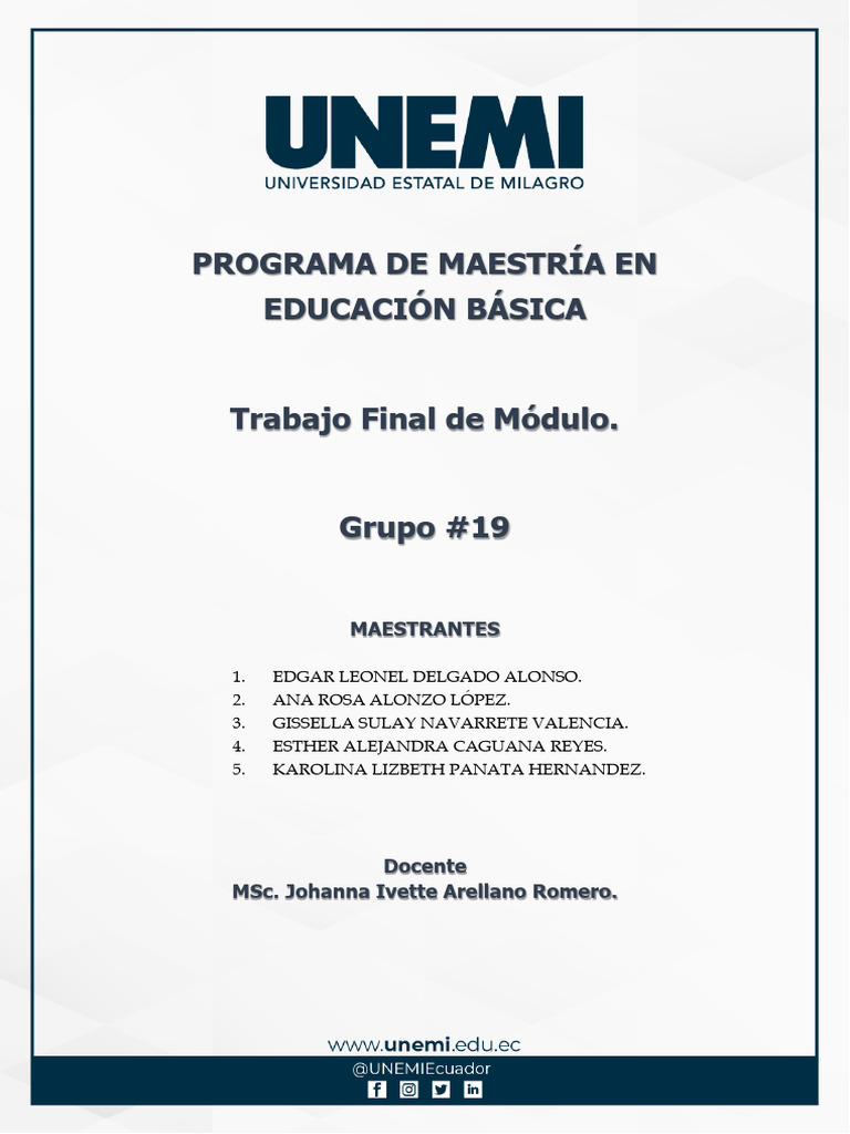 Trabajo Fin De Modulo 1 1 Pdf Plan De Estudios Evaluación