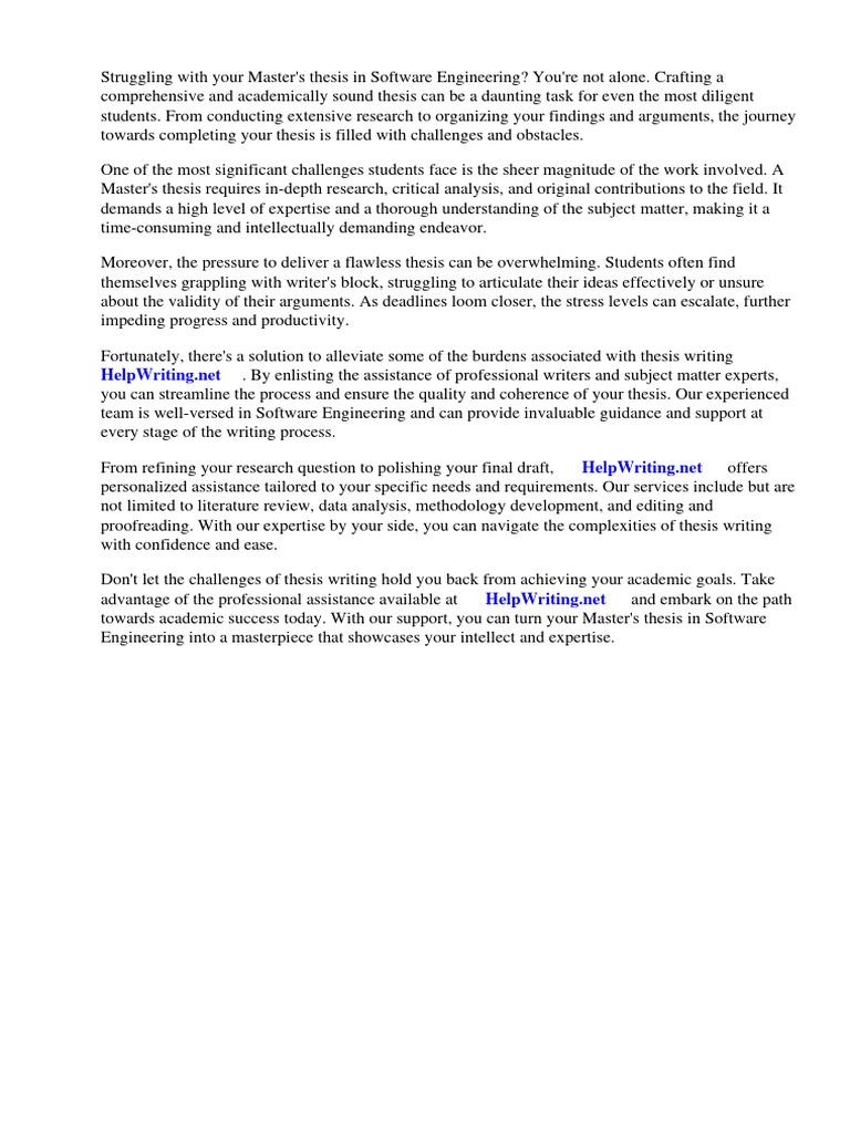 BTH Master Thesis Software Engineering | PDF