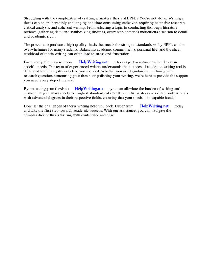 Master Thesis Epfl | PDF