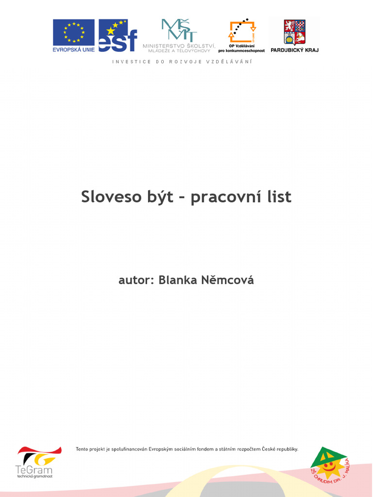 Sloveso To Be - Procvicovani | PDF