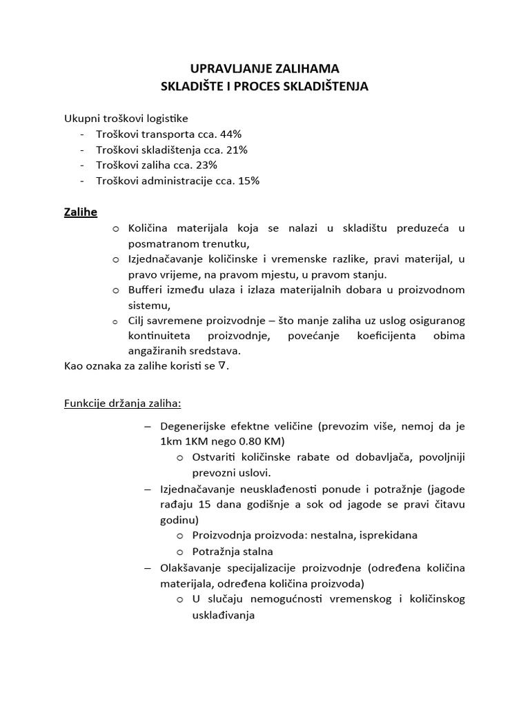 Predavanje - 9 TS2 | PDF