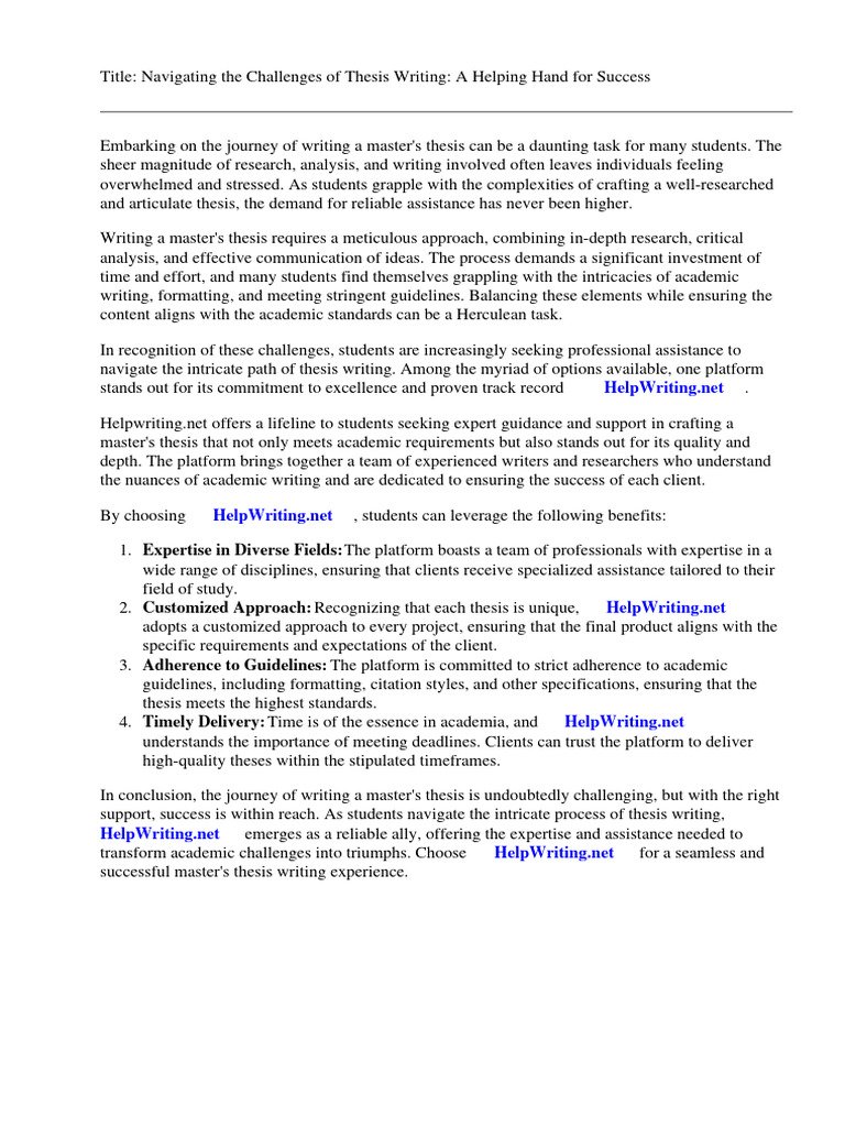 Include Master Thesis On Resume | PDF | Résumé | Thesis