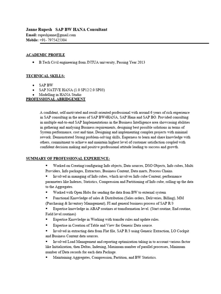 Janne Rupesh - SAP NATIVE HANA | PDF | Computing | Cybernetics