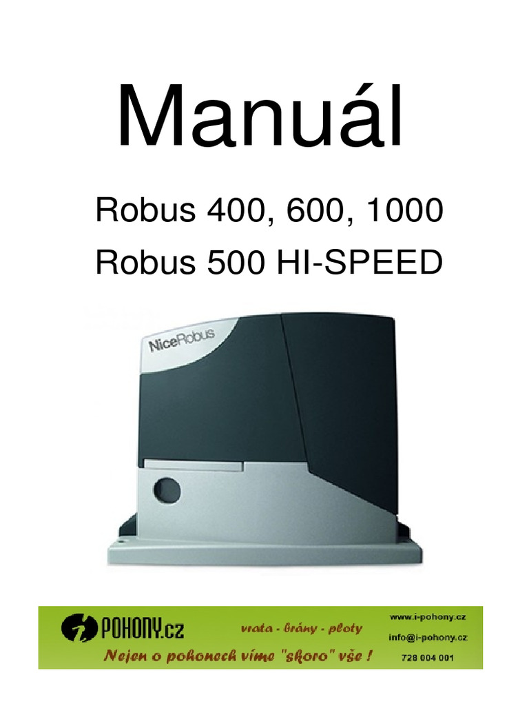 Robus 600 Nice Manual | PDF