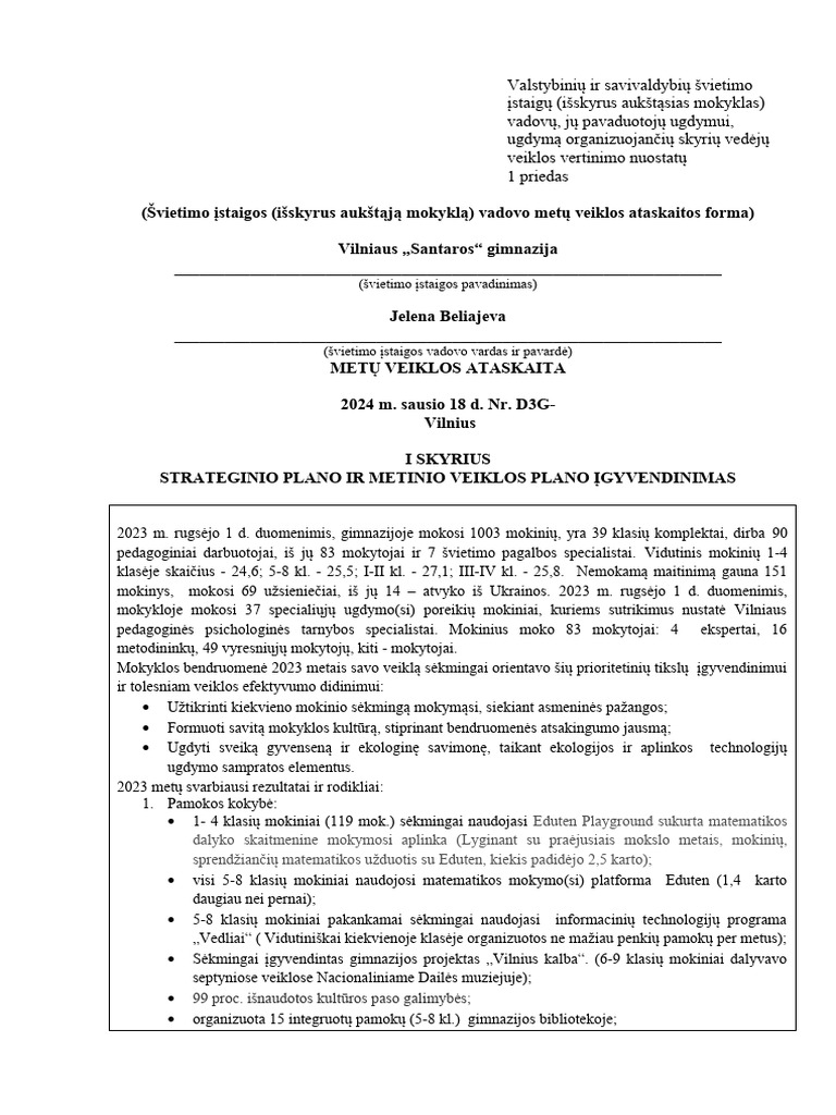 Ataskaita 2024 | PDF