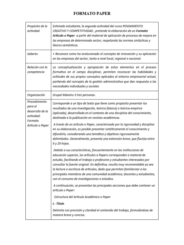 FORMATO PAPER 2024 | PDF | Sumario abstracto) | Cognición