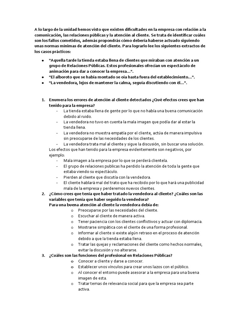 TAREA5 | PDF | Cliente | Business