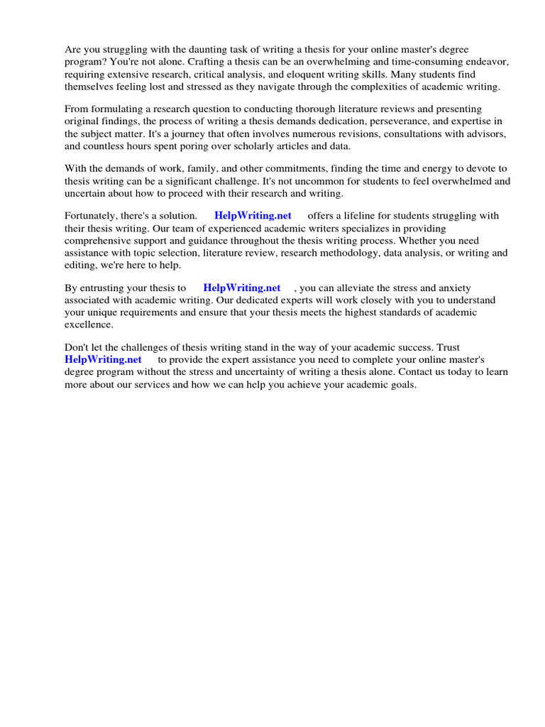 Online Masters Degree Programs Without Thesis | PDF | Thesis | Academic ...