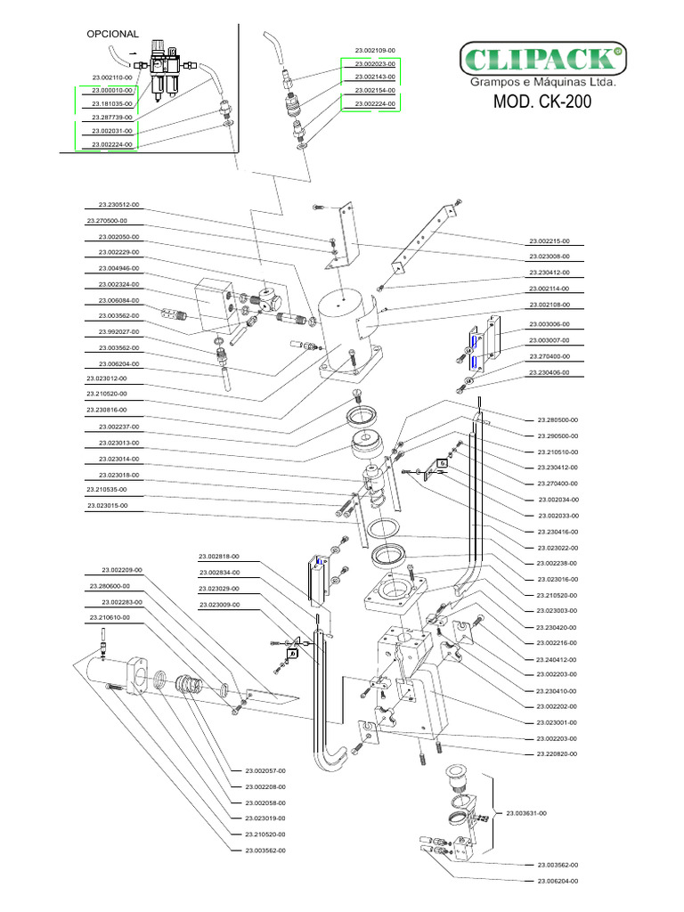 List of Model CK-200 Parts Codes | PDF