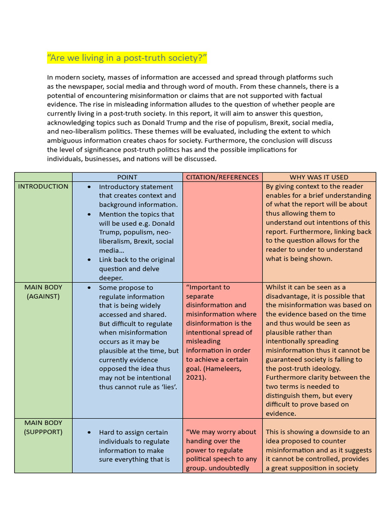 Essay Plan Example 2 | PDF | Politics