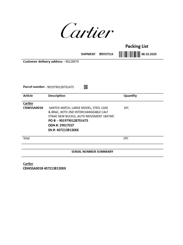 Cartierinvoice | PDF