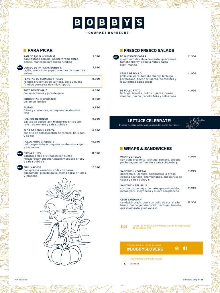 BOBBYS Carta | PDF | Parilla | Cocinando