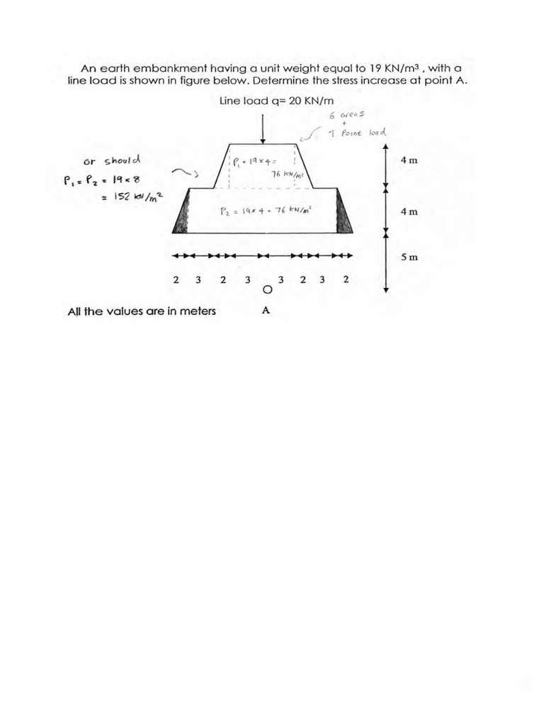 Stress in A Soil Mass Problem | PDF