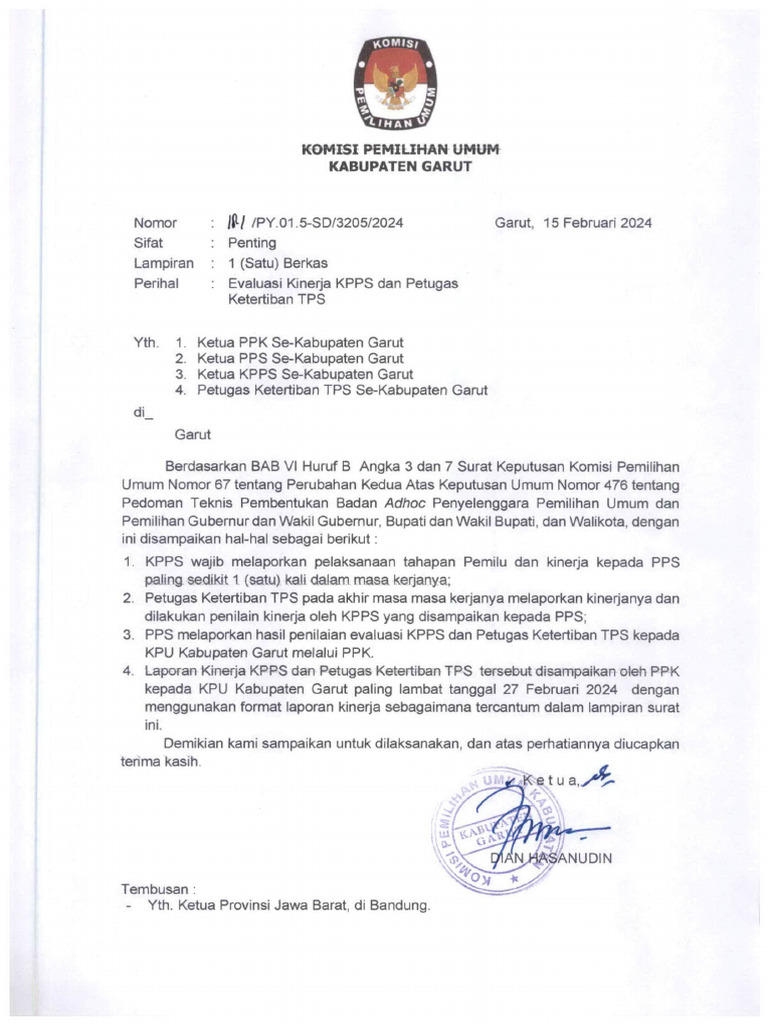 Laporan Kinerja KPPS Dan PKTPS | PDF