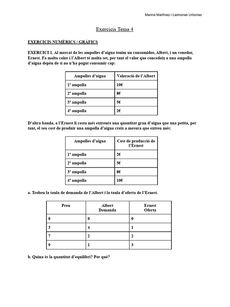 Exercicis Tema 4 | PDF