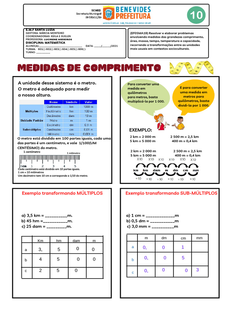 Medidas de Comprimento | PDF