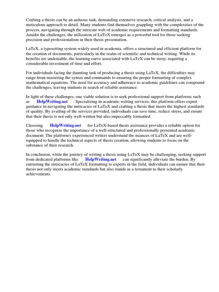 Thesis Using Latex | PDF | Thesis | Te X